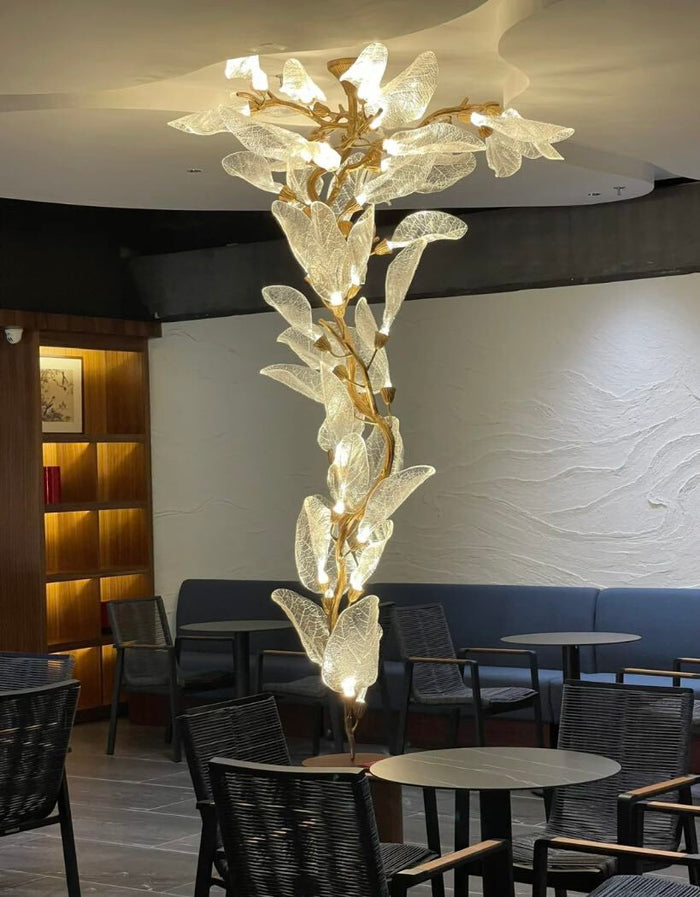 Creative Bionic Resin Leaves Chandelier